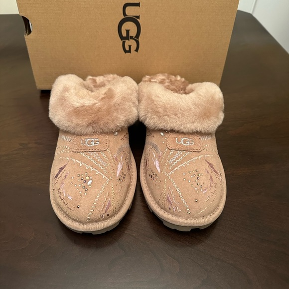 UGG | Shoes | Ugg Coquette Gold Burst Slippers | Poshmark